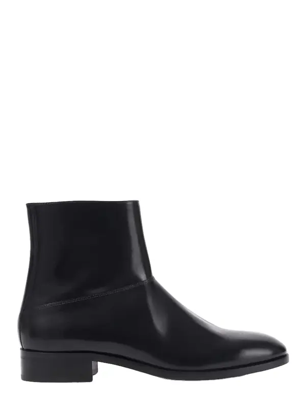 Valentino Garavani Vlogo Leather Ankle Boots - Black