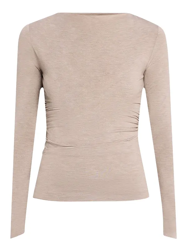 Rag & Bone Luca Draped Knit Top - Mushroom