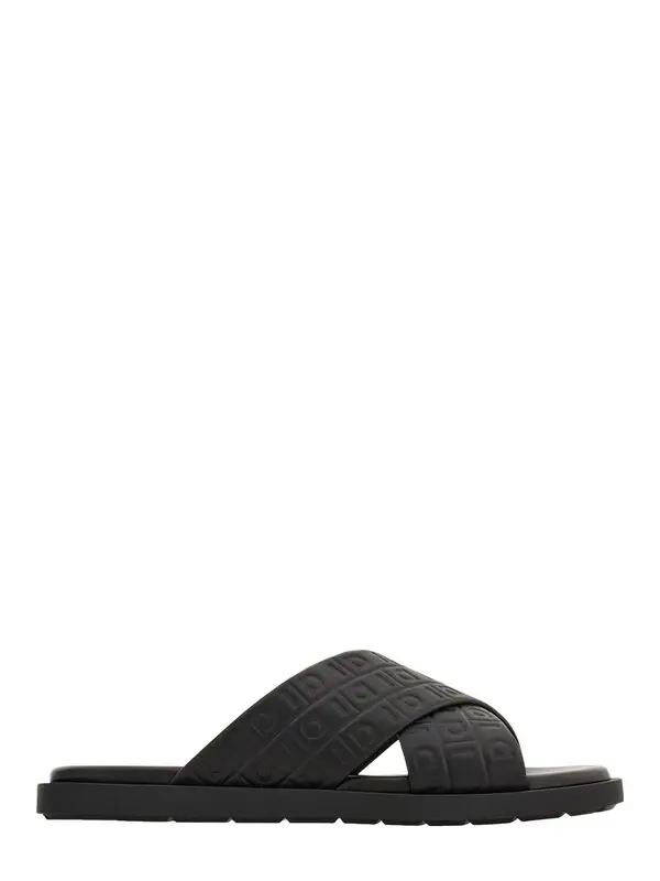 FERRAGAMO Brise Hug Slide Sandals - Nero R.