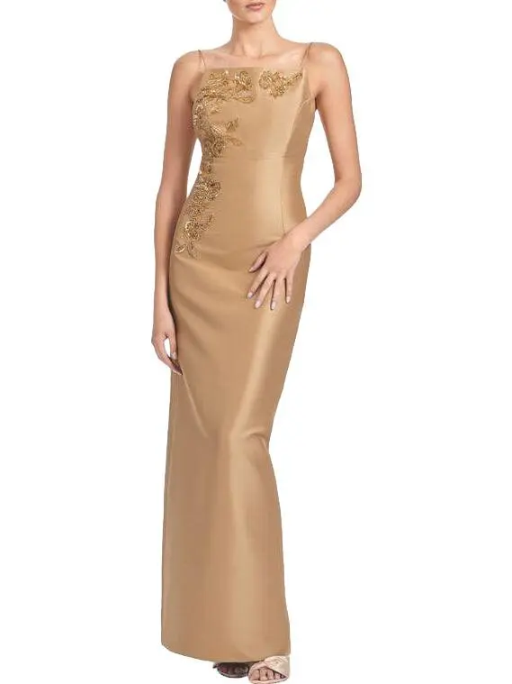 Sachin & Babi Pryce Embellished Gown - Chestnut Gold