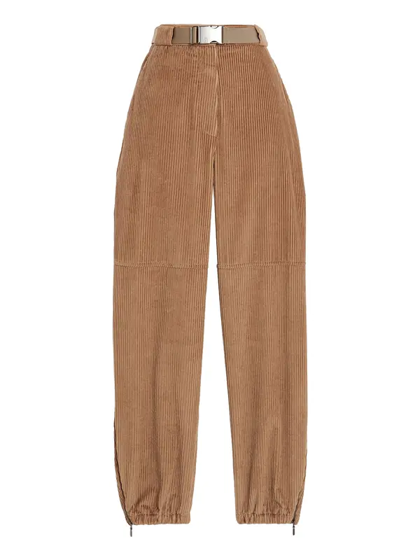 Brunello Cucinelli Cropped Tapered Cotton-corduroy Pants - Light Brown