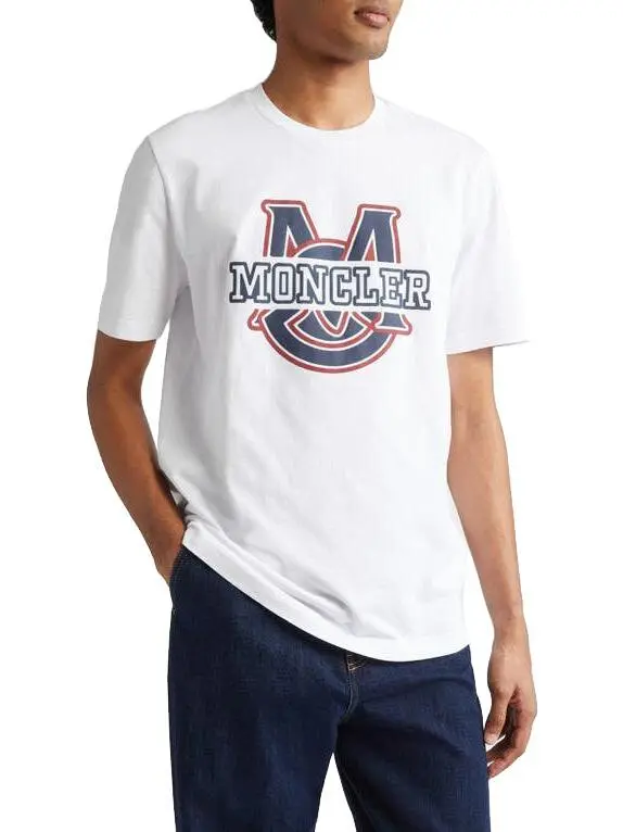 Moncler Logo Graphic T-shirt - White