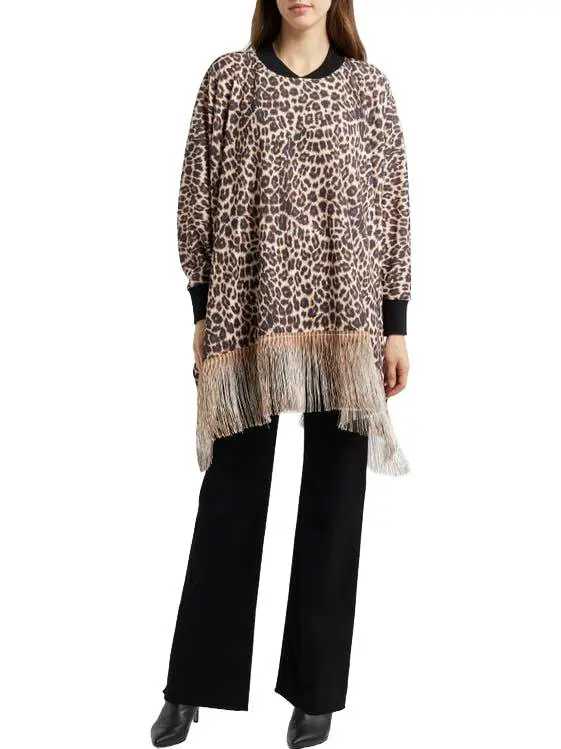 NIKKI LUND Leisa Faux Poncho - Leopard