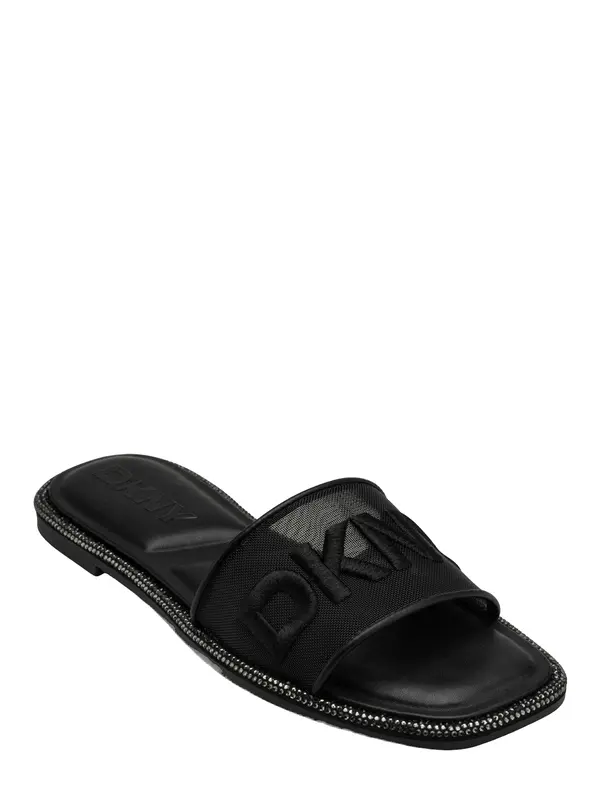 Dkny Badin Logo Slide Sandal - Black