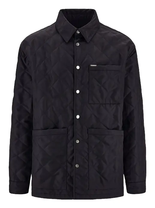 FERRAGAMO Quilted Nylon Blouson - Natural