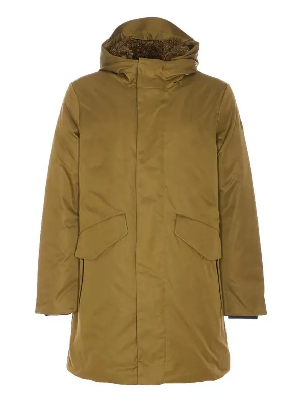 SAVE THE DUCK Coat With Zip And Buttons Closure - Green