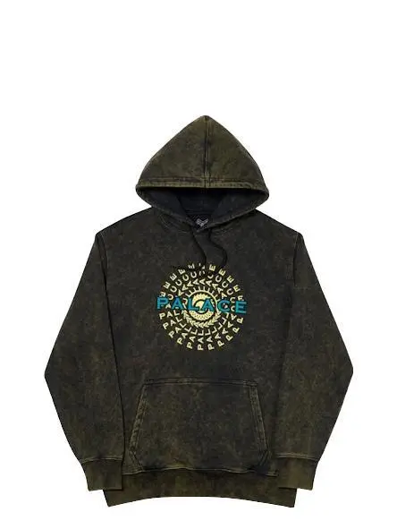 PALACE Pircle Hood - Black Acid Wash