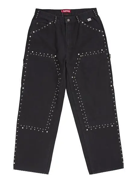 Supreme B.b. Simon Studded Double Knee Painter Pant - Black
