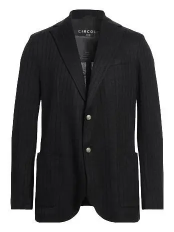 CIRCOLO 1901 Linen & Cotton Striped Blazer - Black