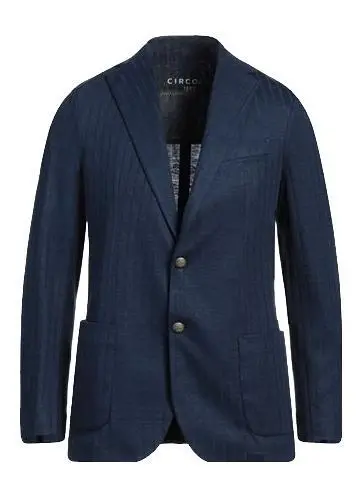 CIRCOLO 1901 Linen & Cotton Striped Blazer - Navy