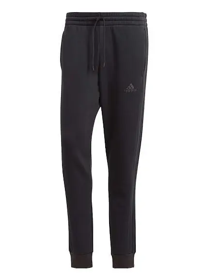 Adidas Essentials Fleece 3stripes Tapered Cuff Pants - Black
