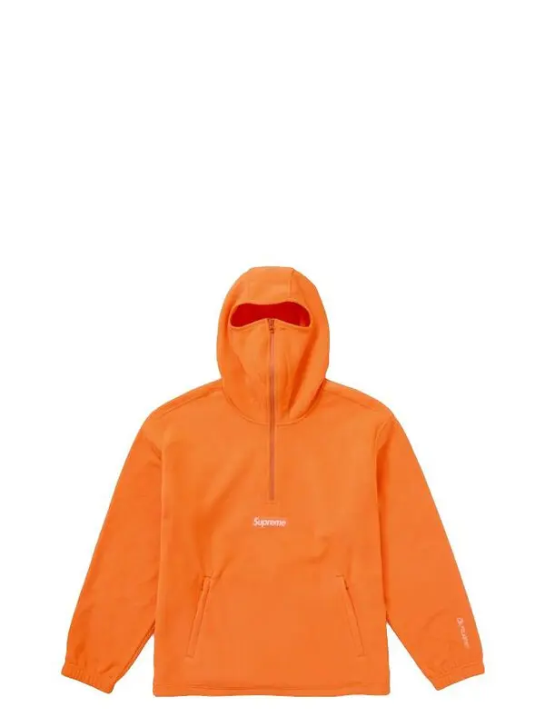 Supreme Polartec Facemask Half Zip Hooded Sweatshirt - Orange