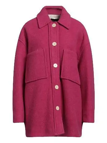 Isabel Marant Single-breasted Coat In Virgin Wool And Alpaca Wool - Pink
