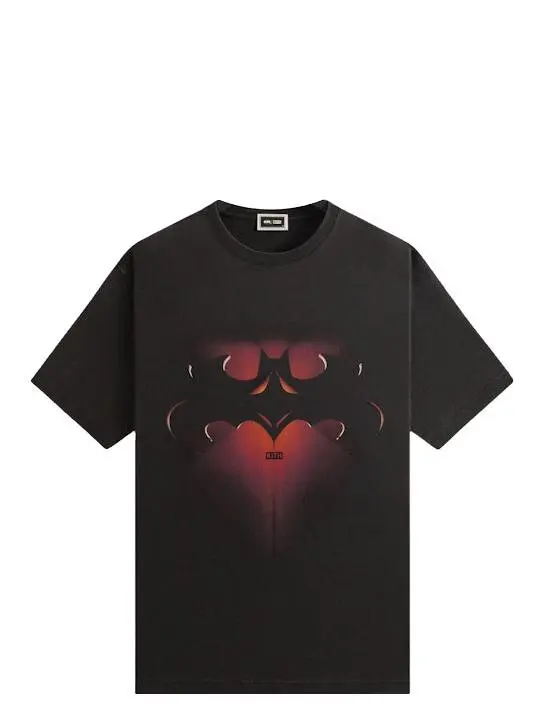 Kith X Batman And Robin Logo Vintage Tee Shirt - Black
