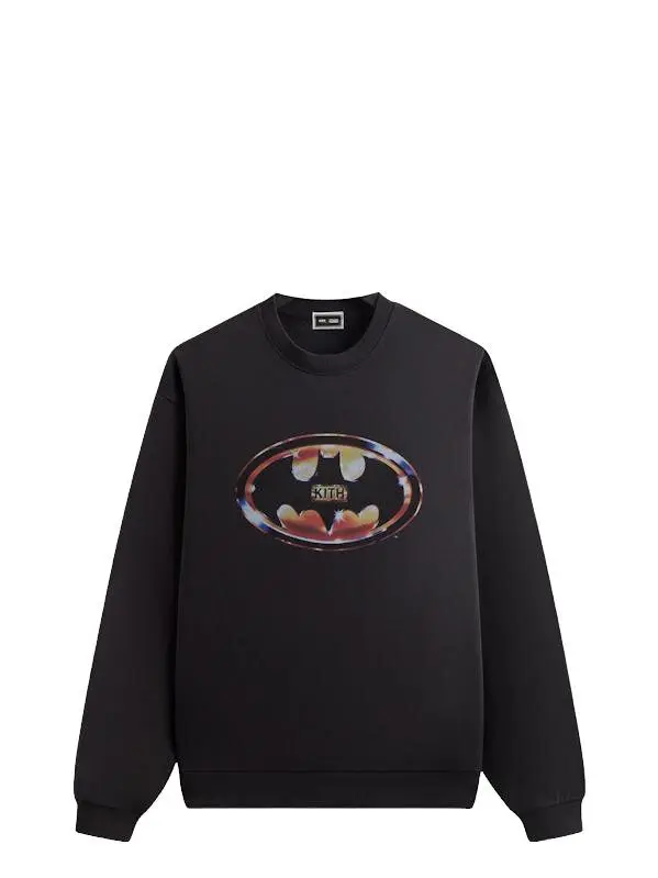Kith X Batman Logo Vintage Nelson Crewneck Sweatshirt - Black