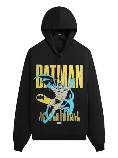 Kith X Batman Classic Vintage Nelson Hoodie - Black