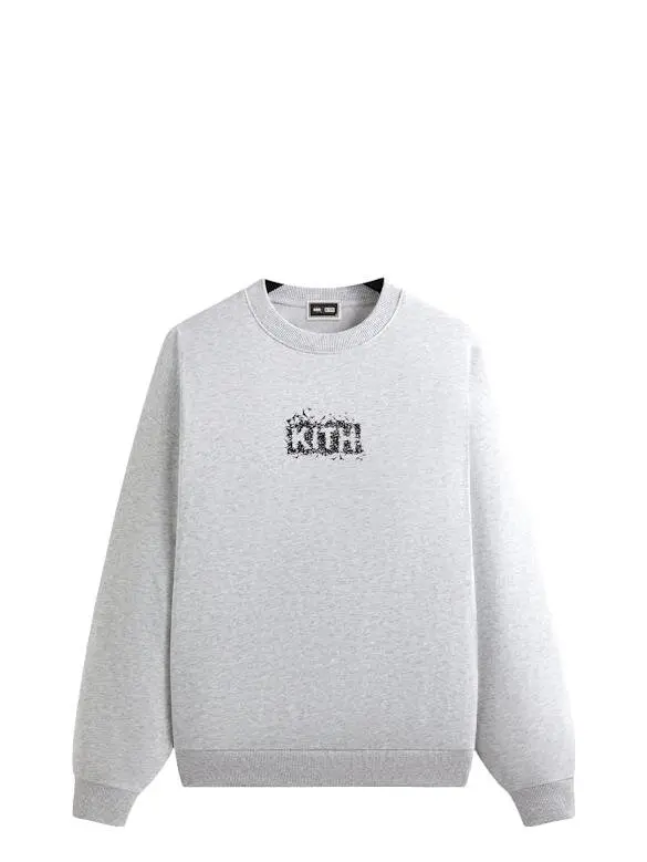 Kith X Batman Bats Vintage Nelson Crewneck Sweatshirt - Light Heather Grey