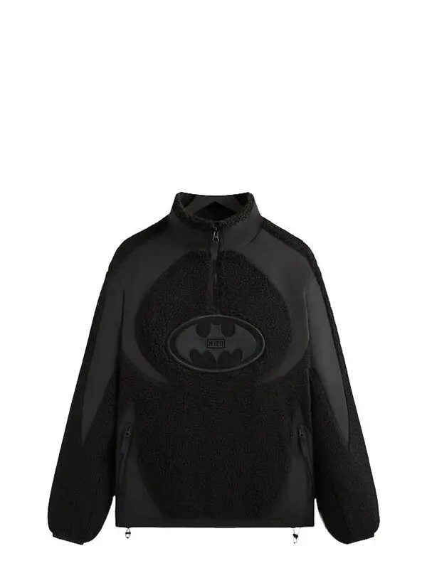 Kith X Batman Quarter Zip Sherpa Jacket - Black