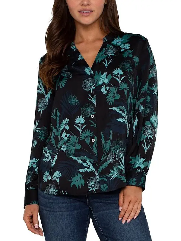 LIVERPOOL Woven Shirt - Malachite Foliage