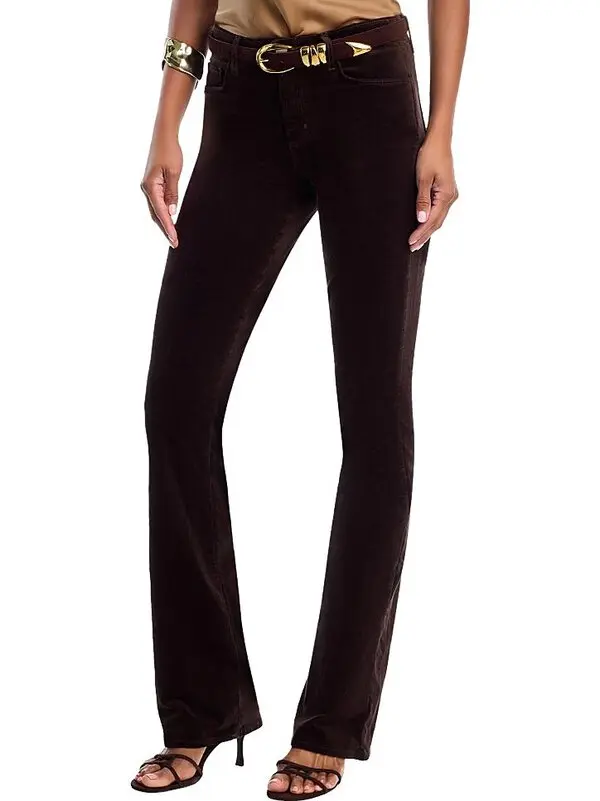 L'Agence Stevie Velvet Straight Jeans - Coffee Bean
