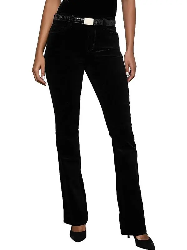 L'Agence Stevie Velvet High-rise Straight Jeans - Noir