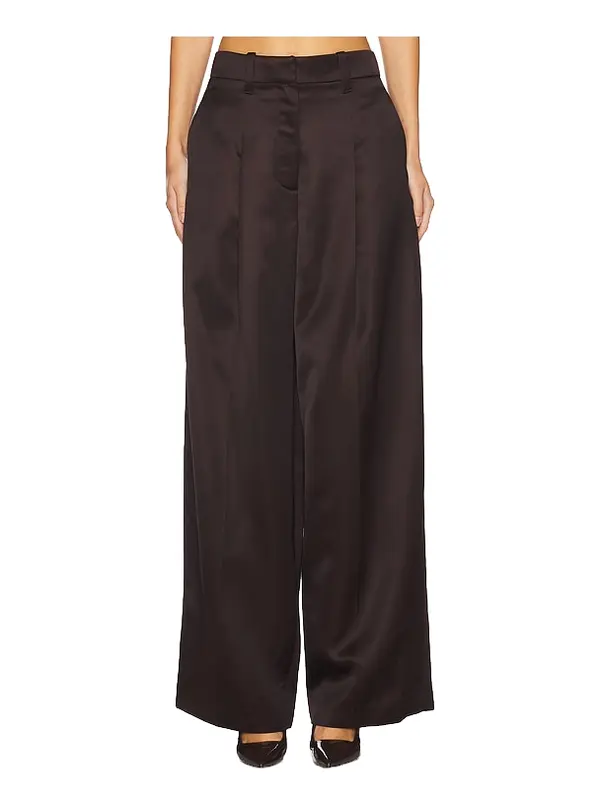 A.L.C. Ryder Wide Leg Pant - Chocolate Plum