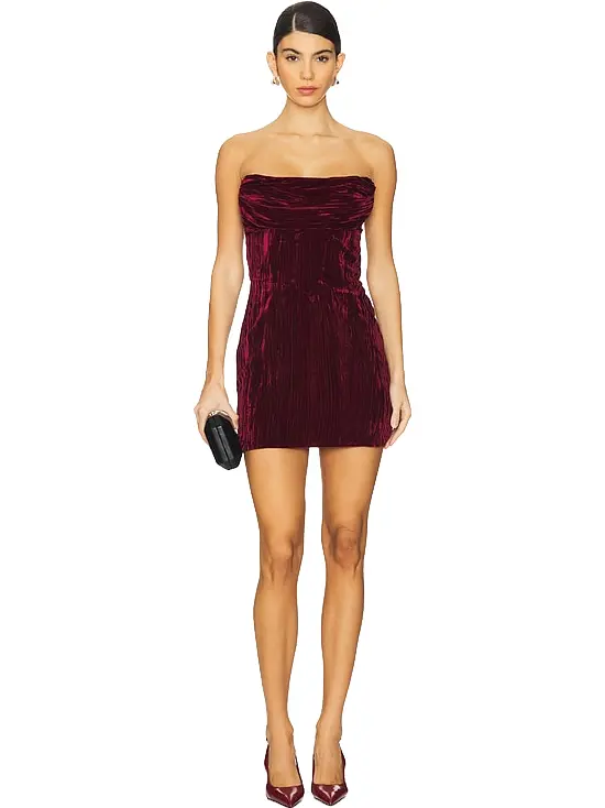 House Of Harlow 1960 X Balley Mini Dress - Burgundy