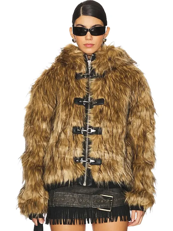 JADED LONDON Mendoza Faux Fur Jacket - Blonde