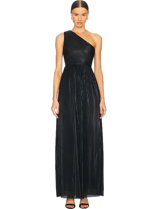 House Of Harlow 1960 X Claire Pleated Gown - Black
