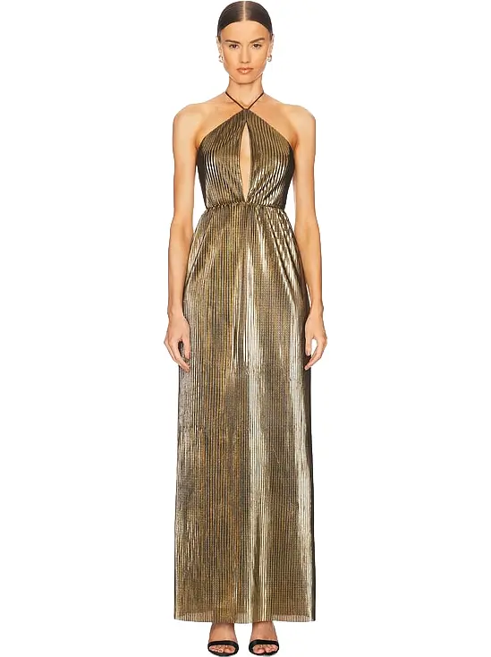 House Of Harlow 1960 X Notte Gown - Gold