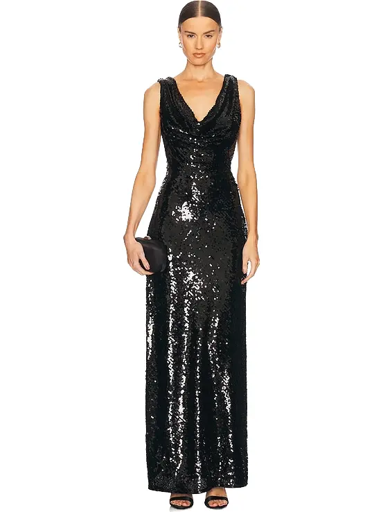 House Of Harlow 1960 X Viola Maxi Gown - Black