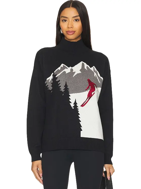 ALP N ROCK Portia Mock-neck Sweater - Black
