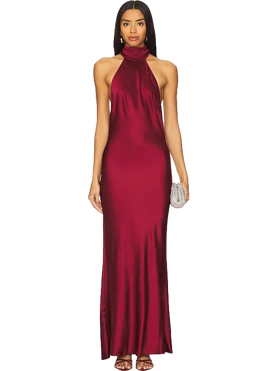 House Of Harlow 1960 X Astra Gown - Burgundy