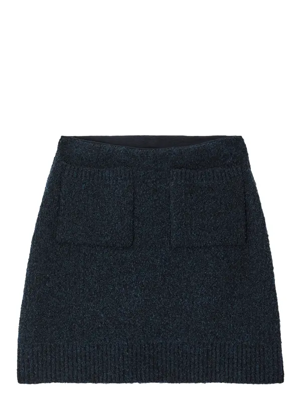 Bottega Veneta Wool-blend Bouclé Mini Skirt - Blue