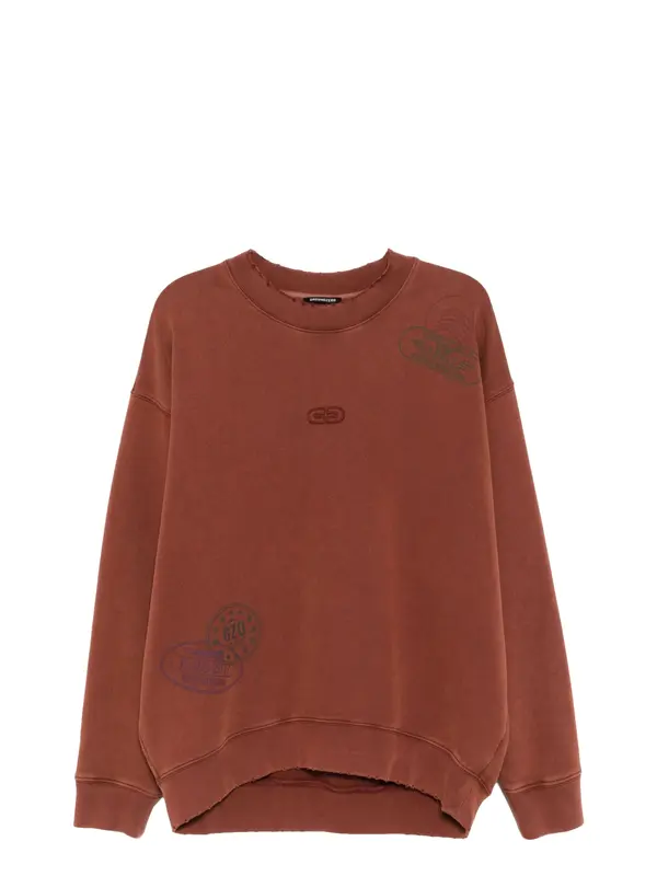 GROUND ZERO Logo-print Sweatshirt - Brown