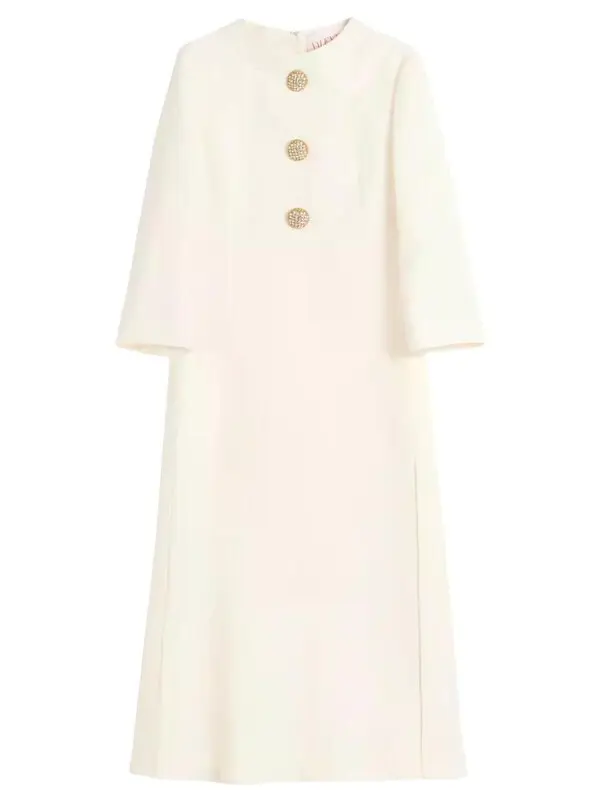 Valentino Garavani Crepe Couture Midi Dress - White