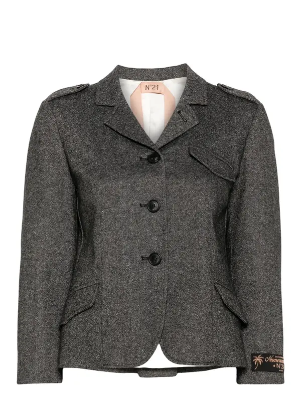 N°21 Mélange-effect Jacket - Grey