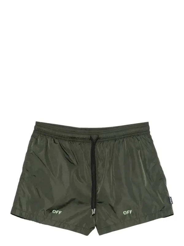 Off-White Off Stamp Swim Shorts - Green