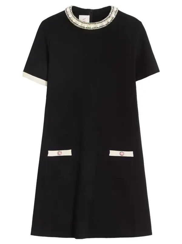 Valentino Garavani Embroidered Mini Dress - Black