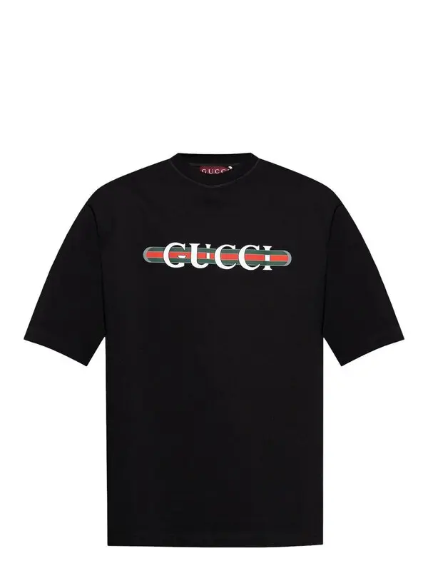 Gucci Logo-print Cotton T-shirt - Black