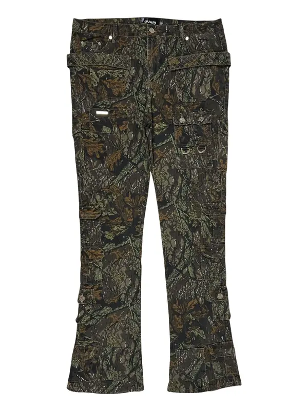 GUAPI Camouflage Print Jeans - Green
