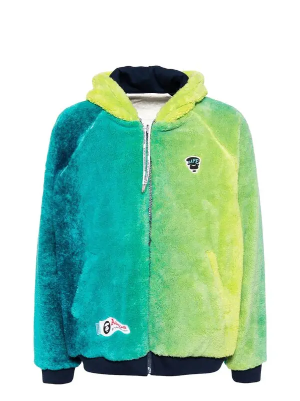 AAPE BY *A BATHING APE® Ombré-effect Fleece Hoodie - Blue
