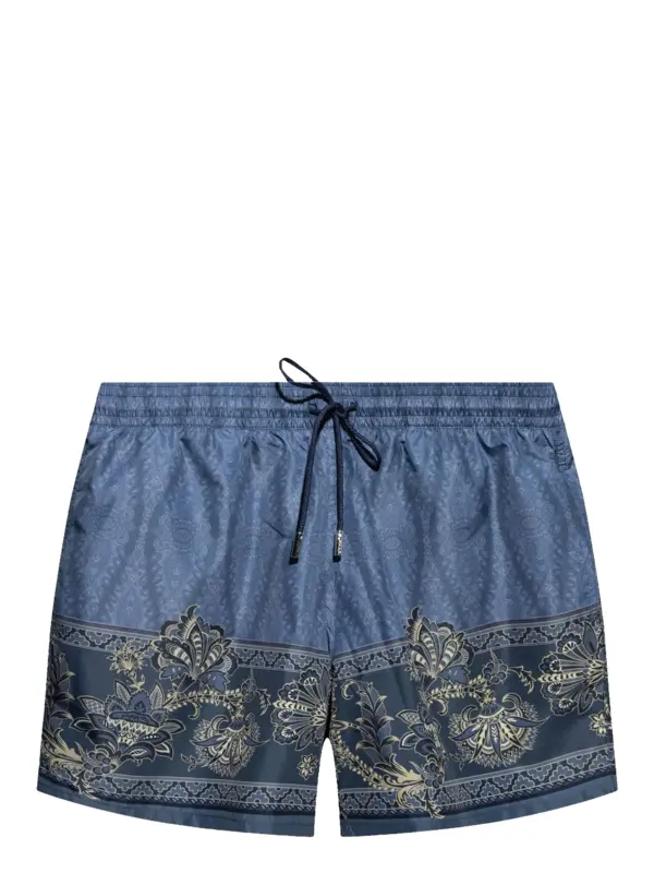 Etro Printed Swim Shorts - Blue