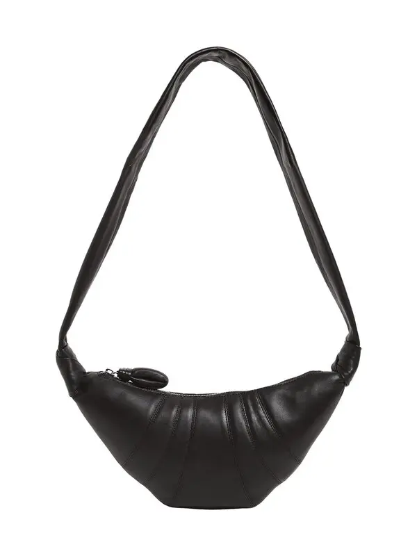LEMAIRE Small Nappa Leather Croissant Bag - Brown