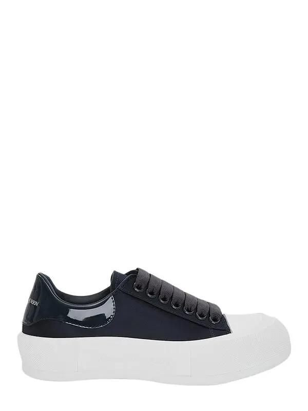 Alexander McQueen Deck Skate Plimsoll Lace-up Sneakers - Black