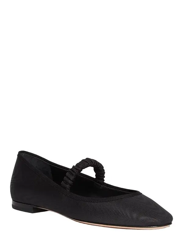 Paige Jolie Ruched Ballet Flats - Black