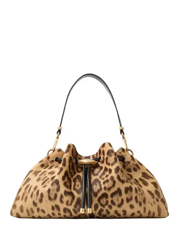 JIMMY CHOO Medium Cinch Bucket Bag - Gold
