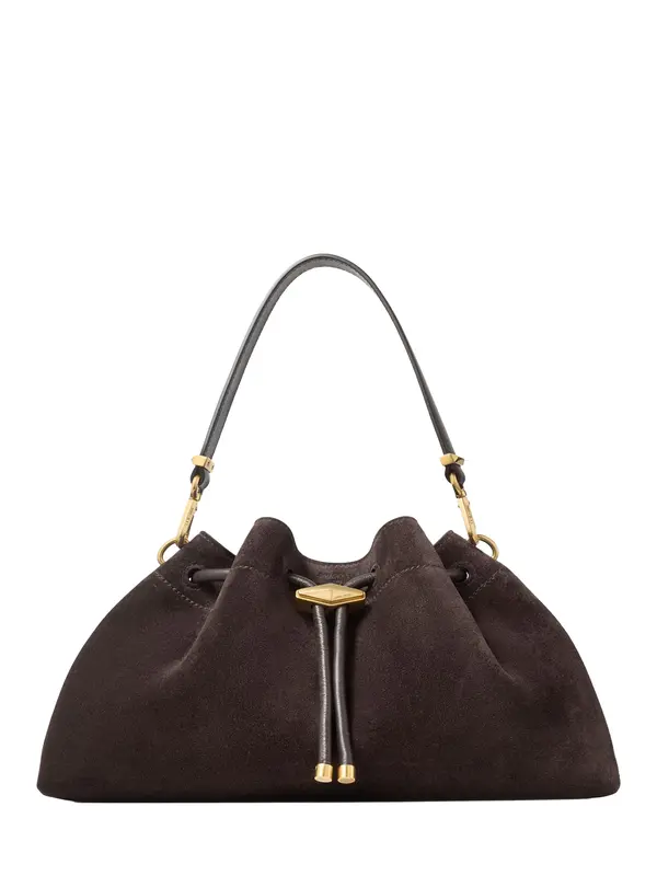 JIMMY CHOO Medium Cinch Shoulder Bag - Brown