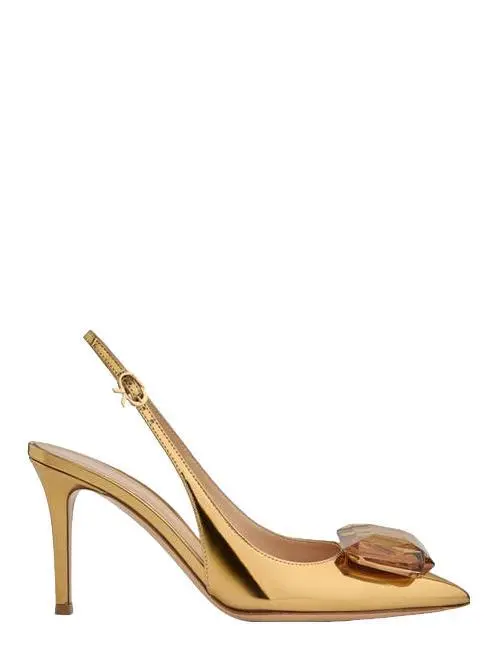 GIANVITO ROSSI Jaipur Slingback Pumps - Gold