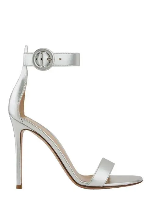 GIANVITO ROSSI Portofino 105 Sandals - Silver